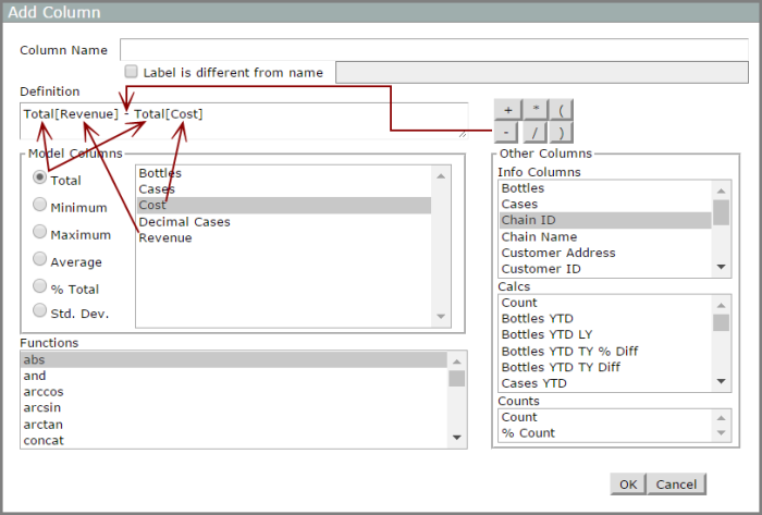 Adding Tabular Columns