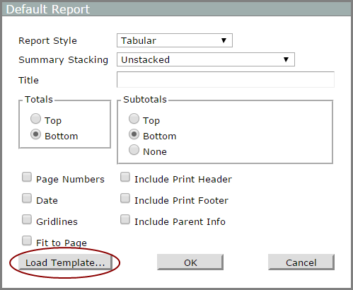 Using Report Templates