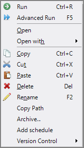 Production Context Menus