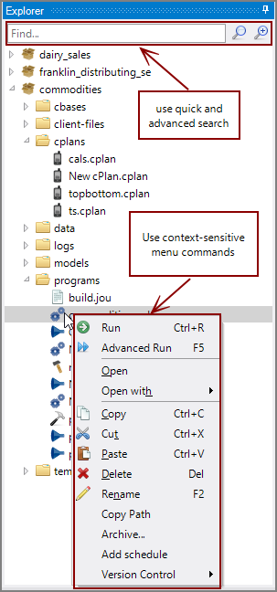 Using Workbench Explorer