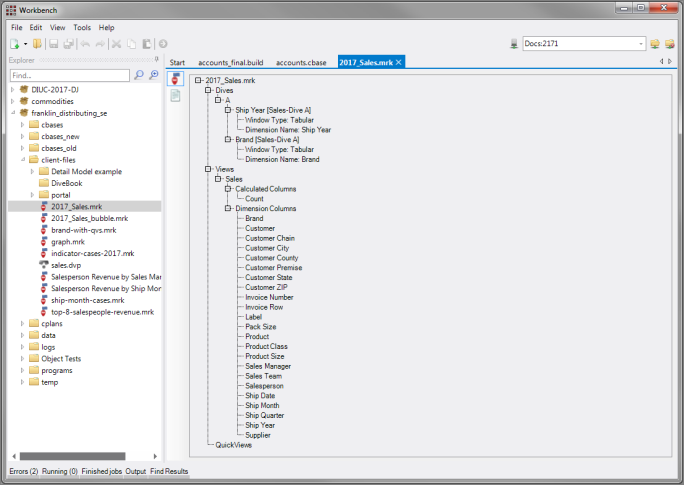 Workbench Interface Overview