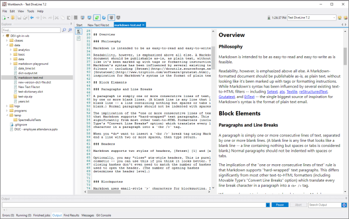 Workbench Interface Overview