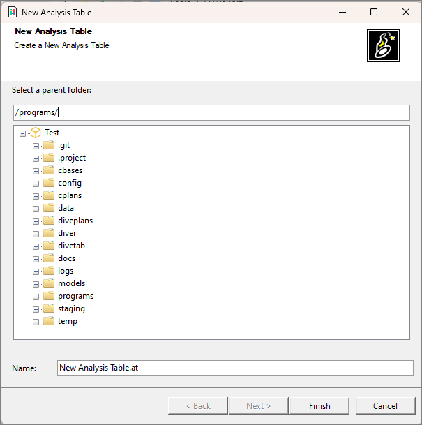 Creating an Analysis Table