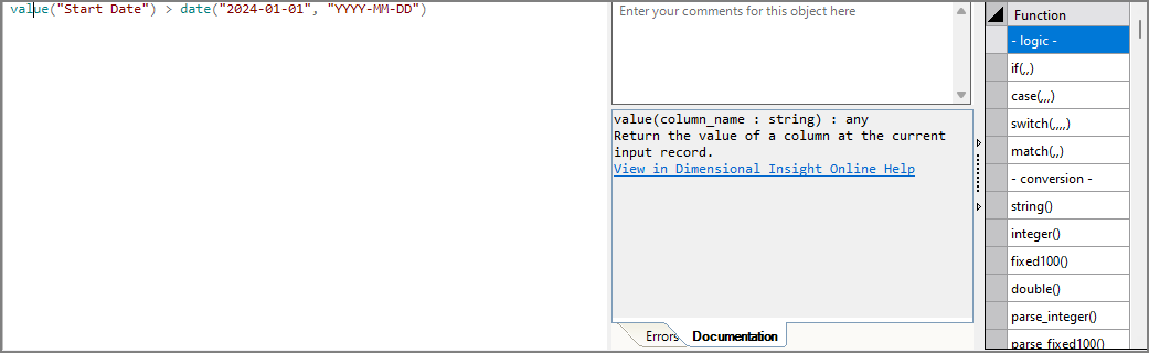Spectre Flow Filter Expression Object